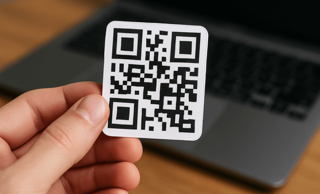 QR code sticker: Custom stickers for marketing and business