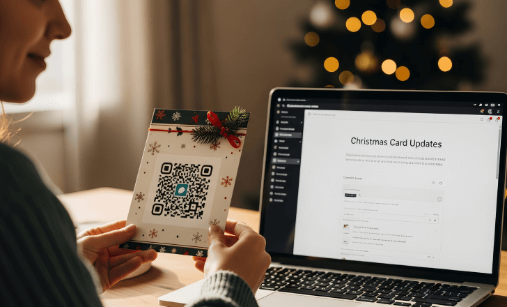 Christmas cards with QR codes for creative holiday greetings